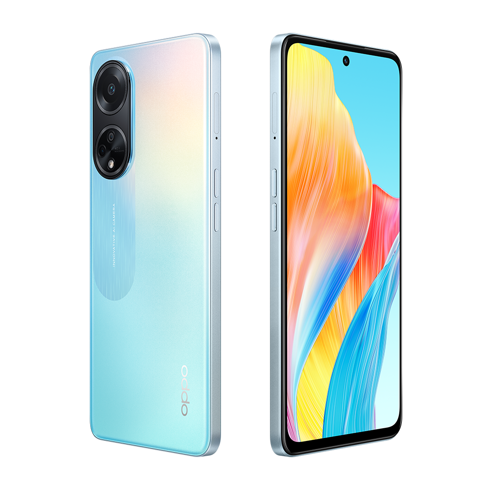 OPPO A58 Dual SIM, 128 GB, GB RAM, 4G LTE – Glowing Black, 03/14/2024